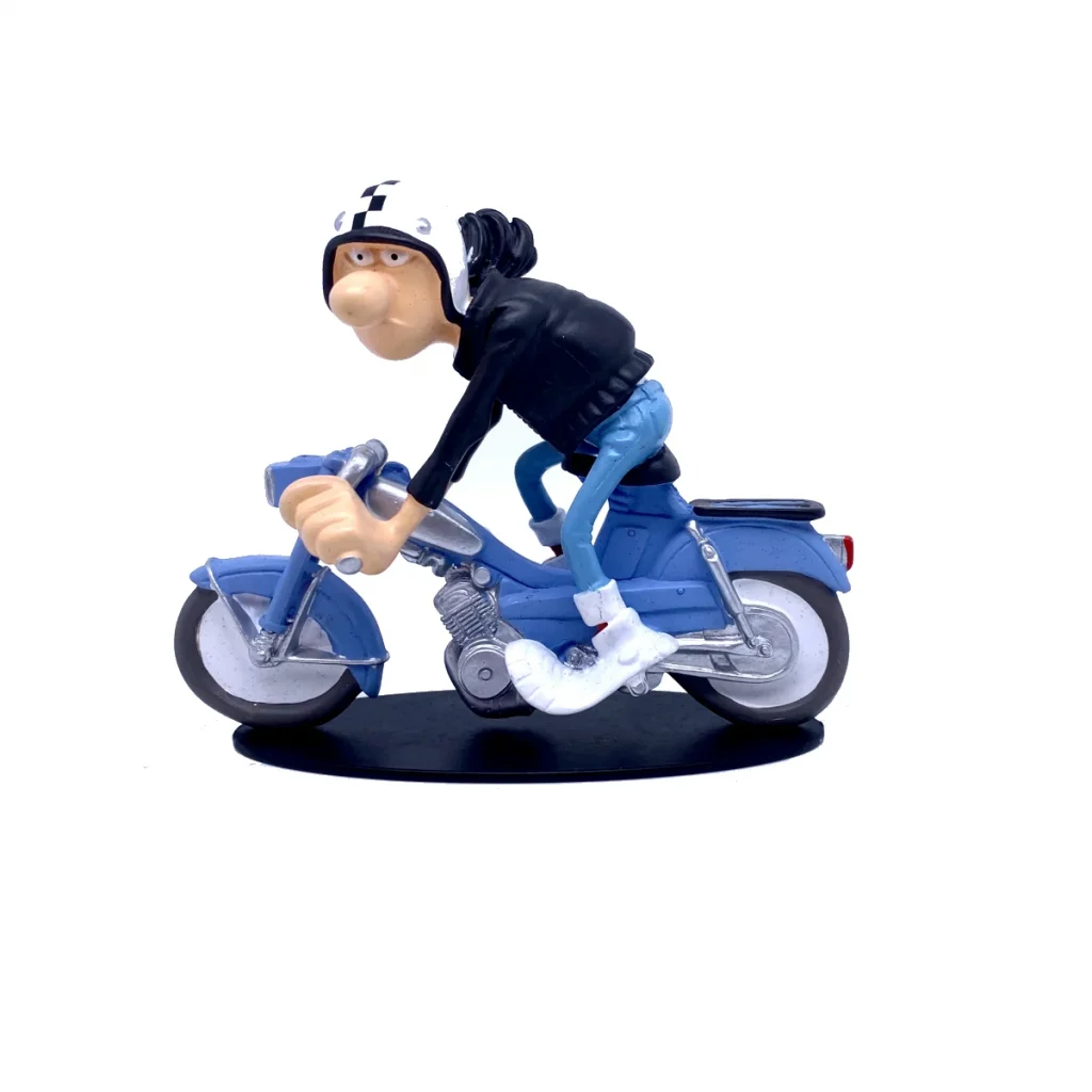 Figurine Joe Bar Team MBK Mobylette bleue N°73 - Série 1